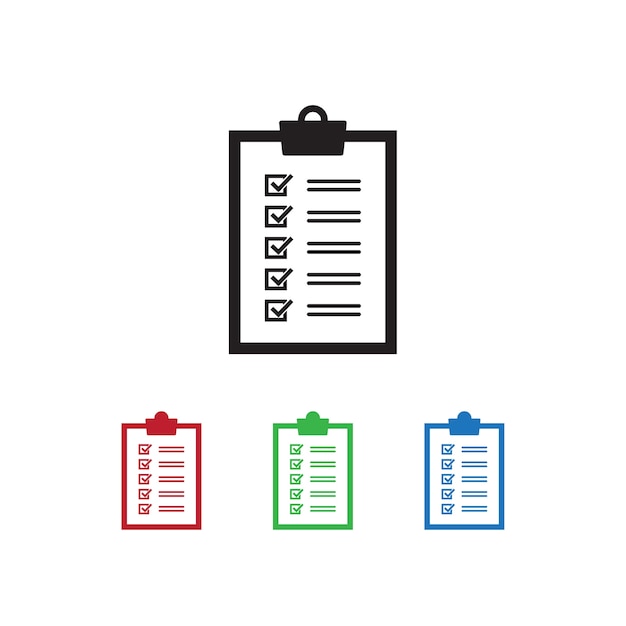Vibrant Checklist Clipboard Icons: Organize and Track Tasks | Jiffy Designs