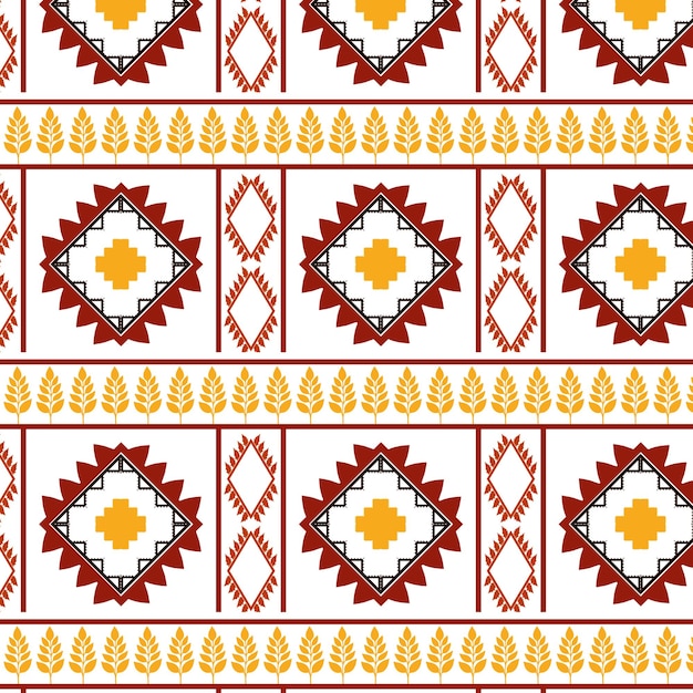 Vibrant Southwestern-Inspired Geometric Pattern with Wheat Motifs ...
