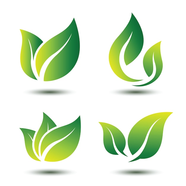 Vibrant Green Leaf Emblems and Nature-Inspired Design Elements | Jiffy ...