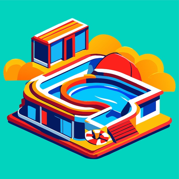 Vibrant Inflatable Water Slide Adventure Park | Jiffy Designs