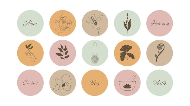 Serene Botanical Symbols: Nature's Elegant Iconography | Jiffy Designs