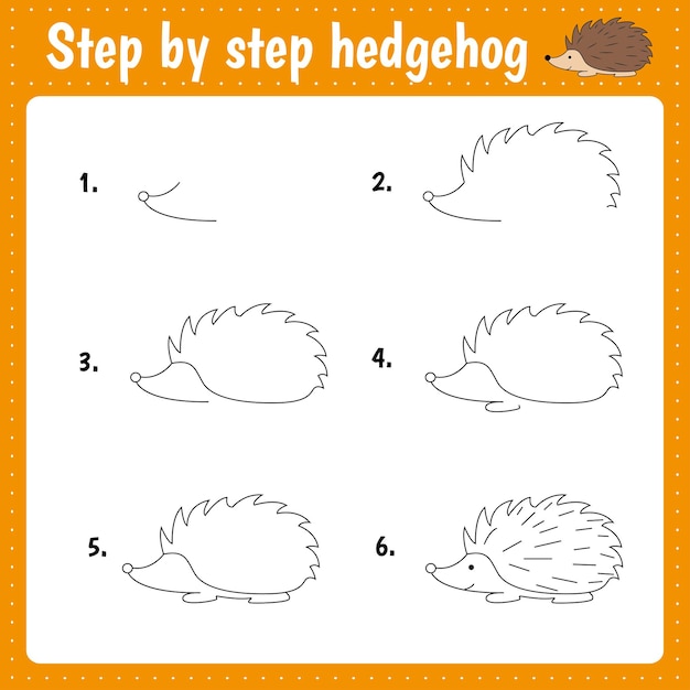 Charming Step-by-Step Hedgehog Drawing Tutorial | Jiffy Designs