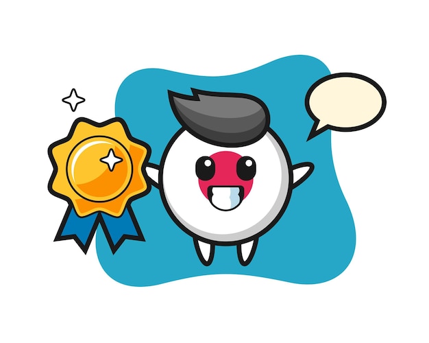 Cheerful Cartoon Badge with Ribbon and Speech Bubble | Jiffy Designs