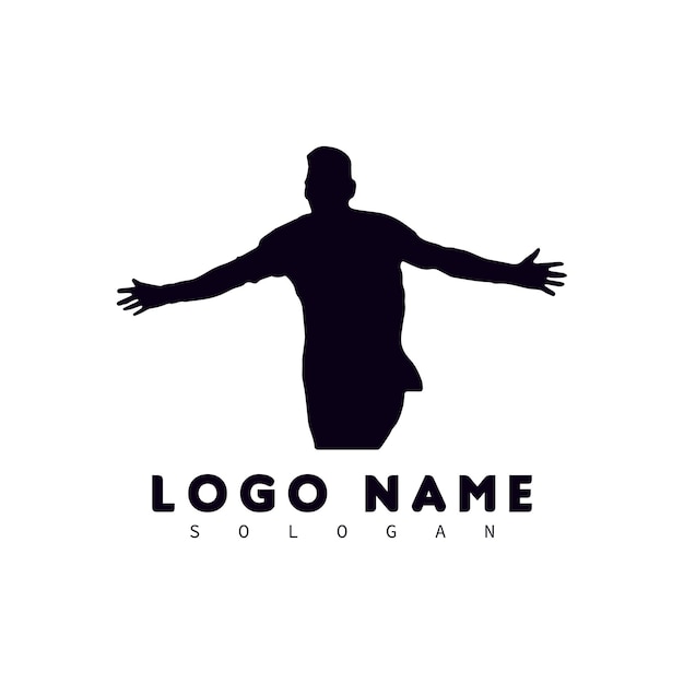 Powerful Silhouette Logo with Outstretched Arms | Jiffy Designs