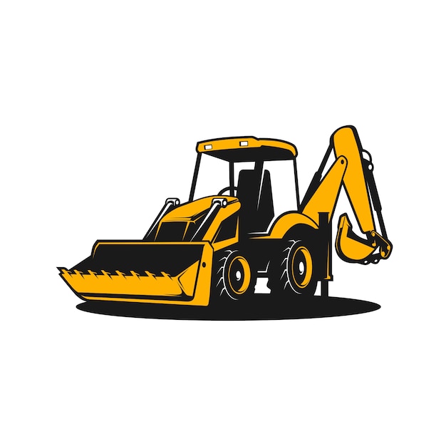 Powerful Yellow Backhoe Loader Digging for Construction | Jiffy Designs