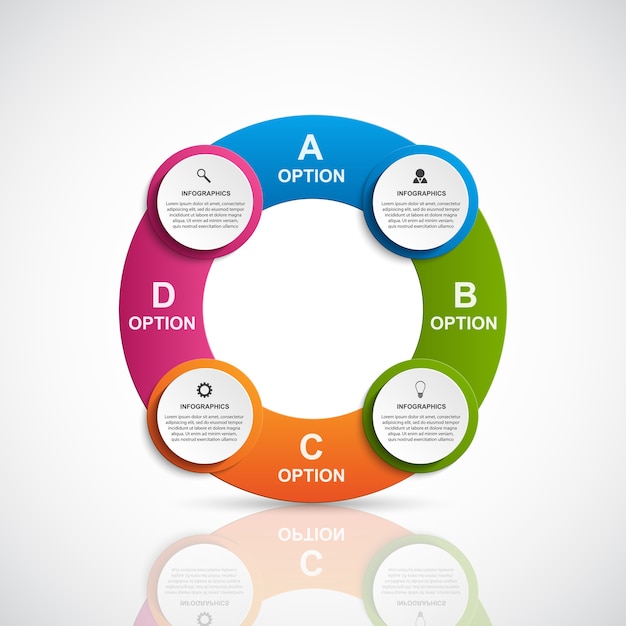 Circular Infographic Design with Colorful Segmented Options | Jiffy Designs