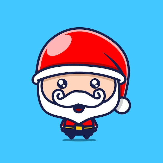 Cheerful Santa Claus with Rosy Cheeks and Curly Mustache | Jiffy Designs
