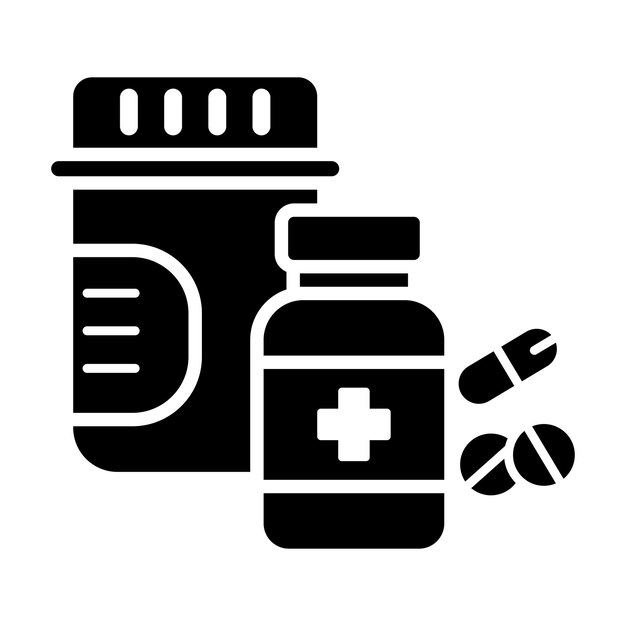 Pharmacy Essentials: Medication Bottles and Pill Silhouettes | Jiffy ...