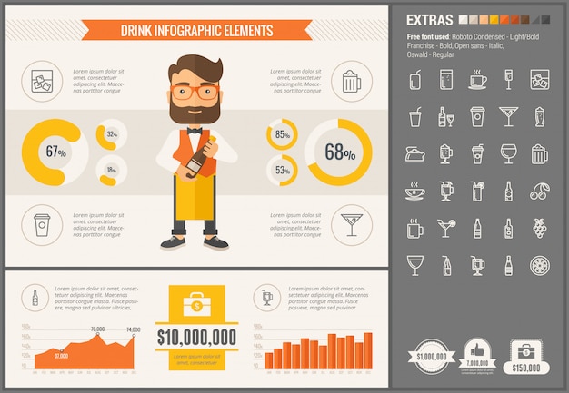 Vibrant Drink Infographic with Detailed Visual Elements | Jiffy Designs