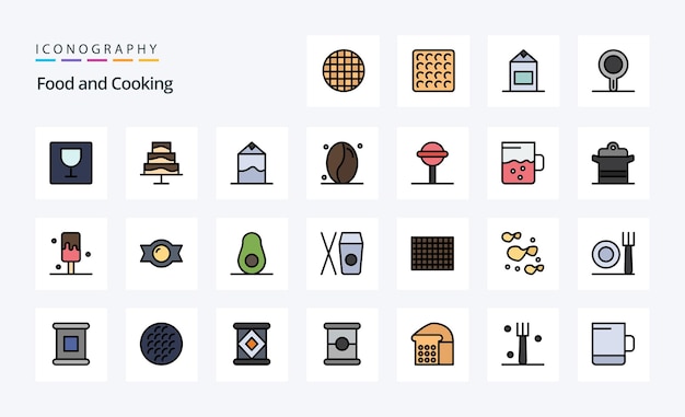 Diverse Collection of Vibrant Food and Cooking Icons | Jiffy Designs
