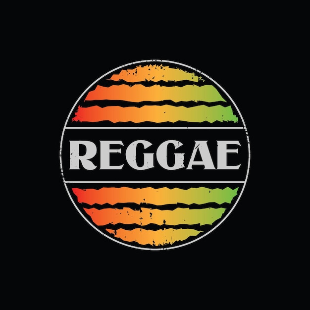 Vibrant Reggae Emblem with Colorful Stripes | Jiffy Designs
