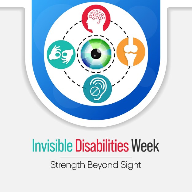 Diverse Symbols Representing Invisible Disabilities Awareness | Jiffy ...