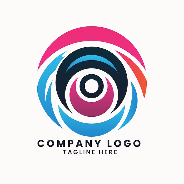 Vibrant Concentric Circles Company Logo with Bold Palette | Jiffy Designs