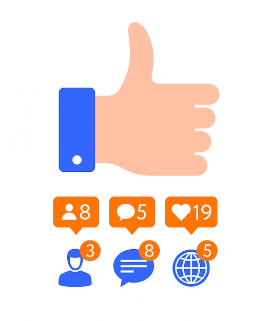 Thumbs Up with Vibrant Social Media Icons | Jiffy Designs