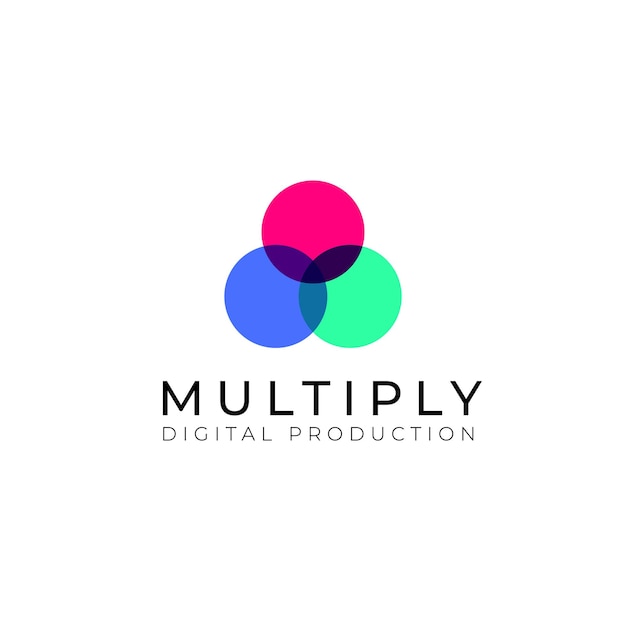 Vibrant Overlapping Circles Logo for Digital Production | Jiffy Designs