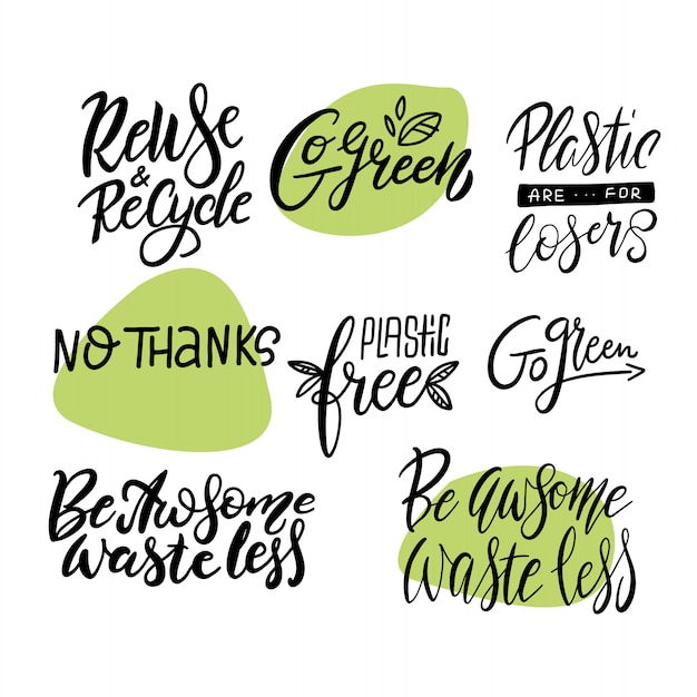 Diverse Eco-Friendly Typographic Designs for Sustainable Living | Jiffy ...