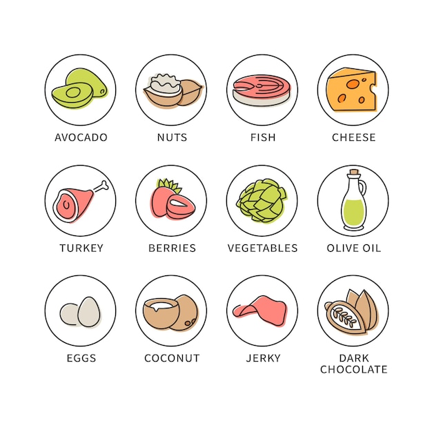Vibrant Collection of Diverse Culinary Icons and Ingredients | Jiffy ...
