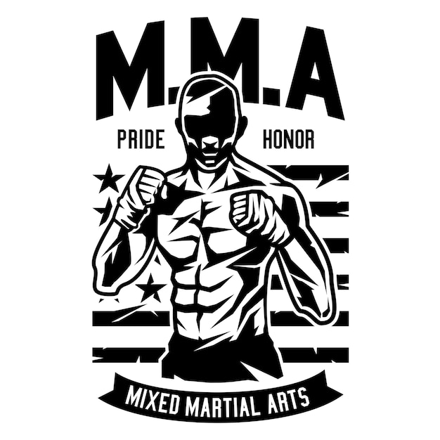 Powerful Mixed Martial Arts Logo with Patriotic Flair | Jiffy Designs