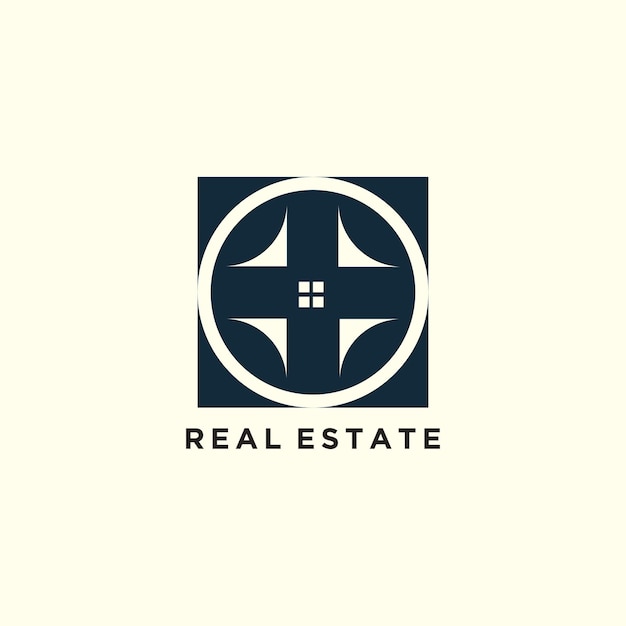 Minimalist Real Estate Symbol with Geometric House Icon | Jiffy Designs