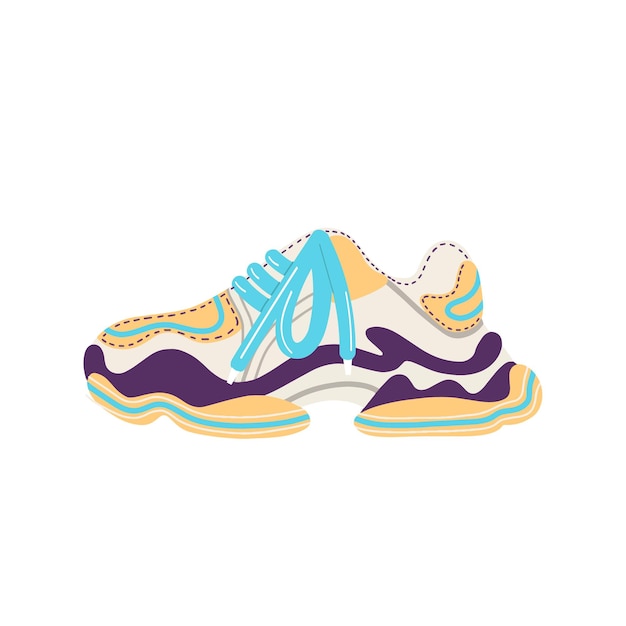Vibrant Abstract Sneaker Design with Dynamic Shapes | Jiffy Designs