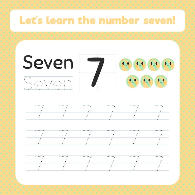 Vibrant Smiley Faces Teach the Number Seven | Jiffy Designs