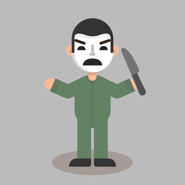 Menacing Masked Intruder Wielding a Knife | Jiffy Designs