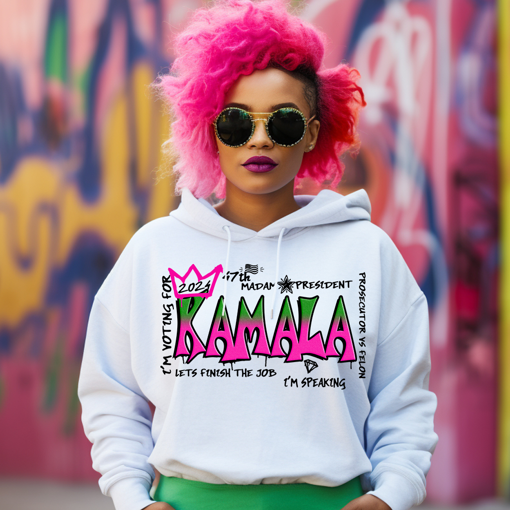 'Kamala' Crowned with Vibrant Pink and Green Graffiti-Style Lettering ...