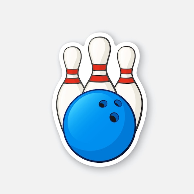 Striking Bowling Pin and Ball Graphic | Jiffy Designs