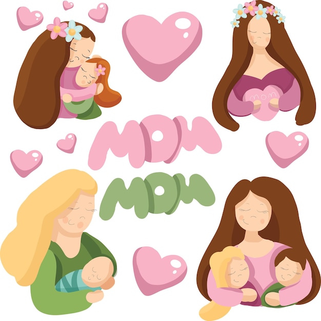 Heartfelt Motherhood Celebration: Diverse Maternal Bonds and Joyful ...