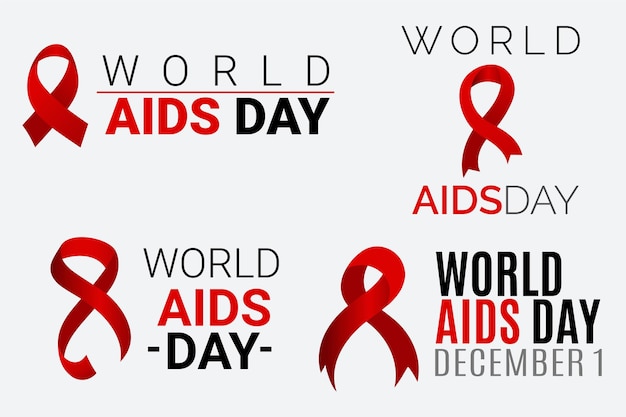 Powerful Symbols for World AIDS Day: Red Ribbons and Inspiring Text ...