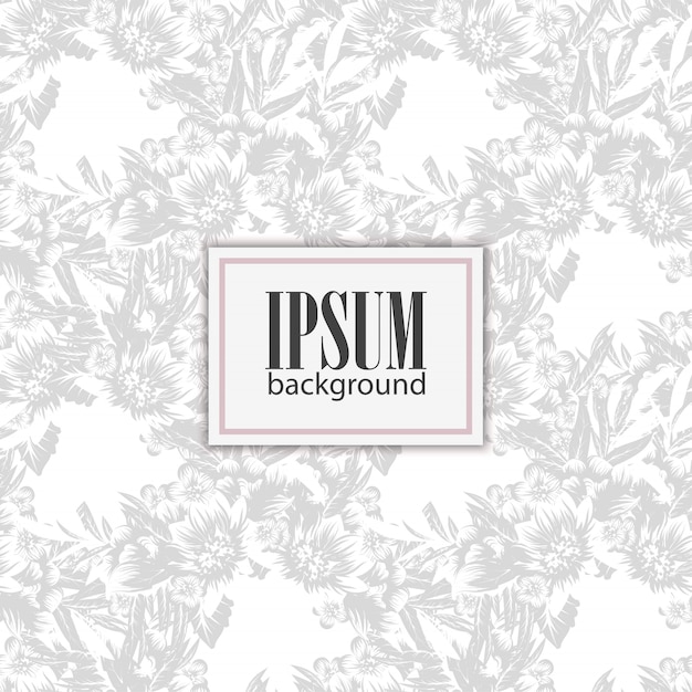 Intricate Gray Floral Pattern with Rectangular Frame | Jiffy Designs