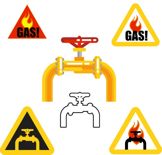 A Gas Pipe With A Red Valve, Gas Distribution, Gas Controls. Gasoptics ...
