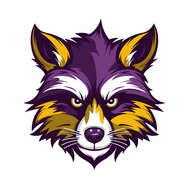 Fierce and Ferocious Raccoon Face Illustration | Jiffy Designs