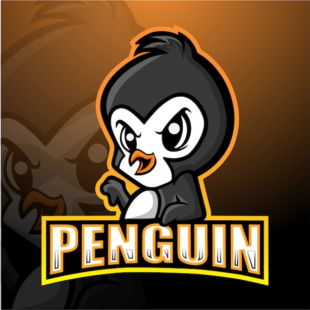 Fierce Penguin Mascot Logo with Bold Text | Jiffy Designs