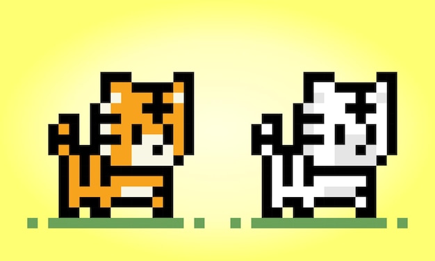 Charming Pixel Art Cats in Vibrant Hues | Jiffy Designs