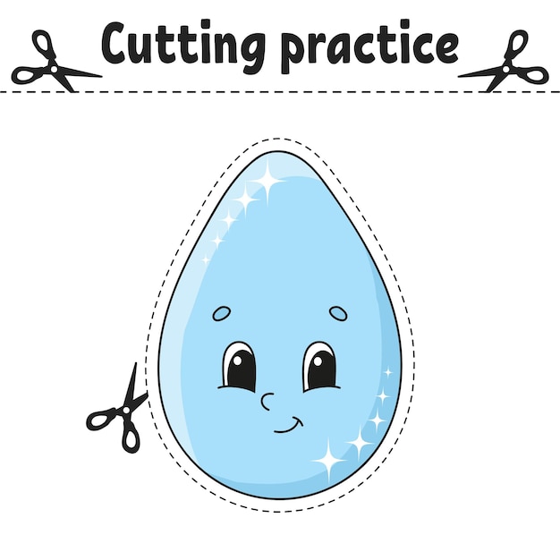 Adorable Water Droplet for Cutting Practice | Jiffy Designs