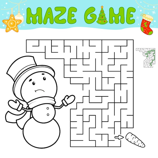 Snowman Maze Adventure: Navigate the Wintry Labyrinth | Jiffy Designs