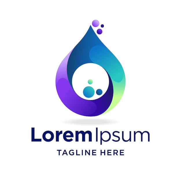 Vibrant Droplet Logo with Tagline and Abstract Elements | Jiffy Designs