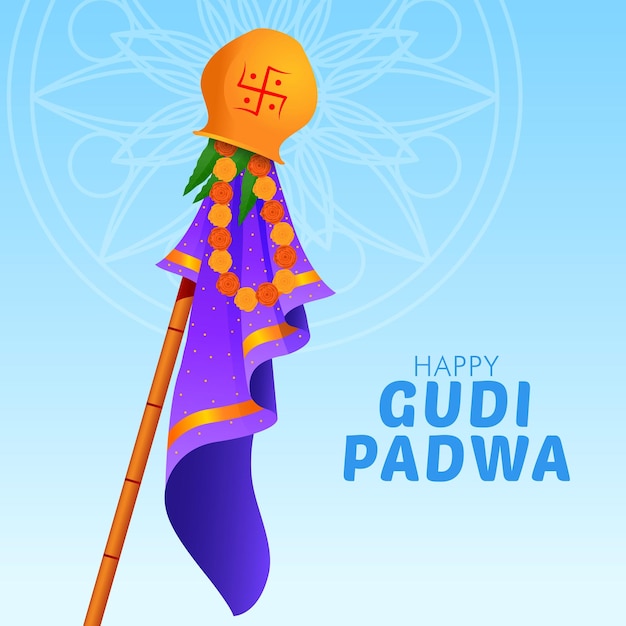 Vibrant Gudi Padwa Celebration with Colorful Flags and Lights | Jiffy ...