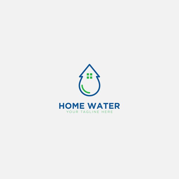 Refreshing Home Water Logo with Vibrant Droplet Symbol | Jiffy Designs