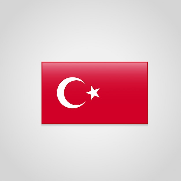 Turkish Flag Design with Crescent Moon and Star Emblems | Jiffy Designs