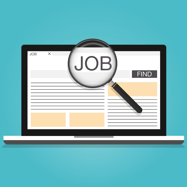 Laptop Screen Displaying Job Search Application Form | Jiffy Designs