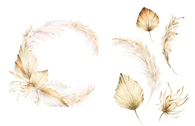 Elegant Pampas Grass Wreath and Floral Elements | Jiffy Designs