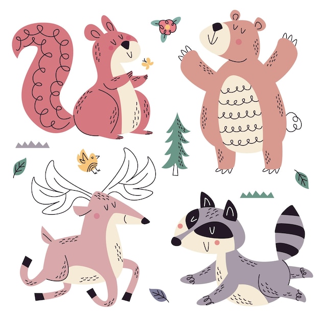Charming Collection of Woodland Creature Illustrations | Jiffy Designs