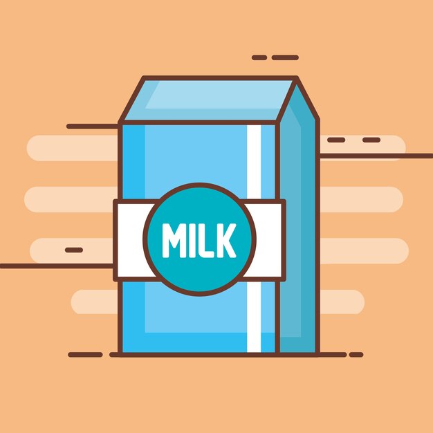 Stylized Milk Carton Illustration with Retro Color Palette | Jiffy Designs