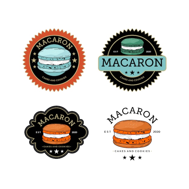 Delightful Macaron Badges with Vibrant Colors and Retro Flair | Jiffy ...