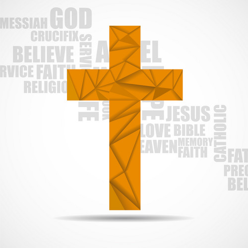 Christian Church Cross Of Triangles. Religious Symbol | Jiffy Designs