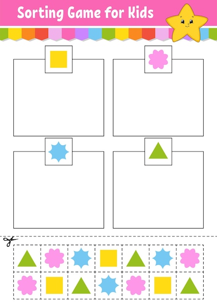Vibrant Sorting Game with Geometric Shapes and Colorful Designs | Jiffy ...