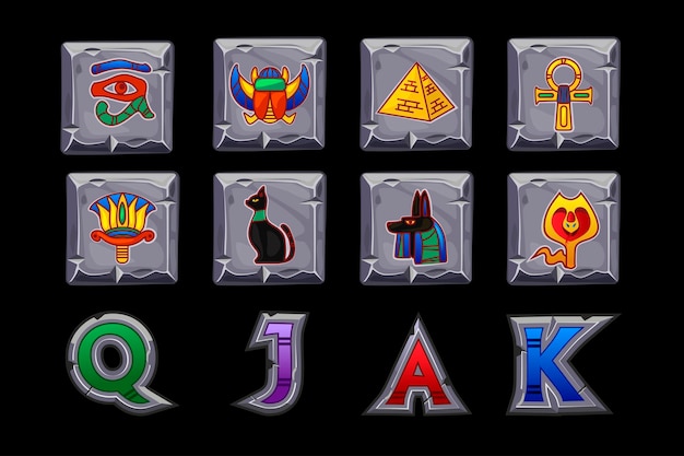 Vibrant Collection of Diverse Symbolic Icons on Stone Tiles | Jiffy Designs