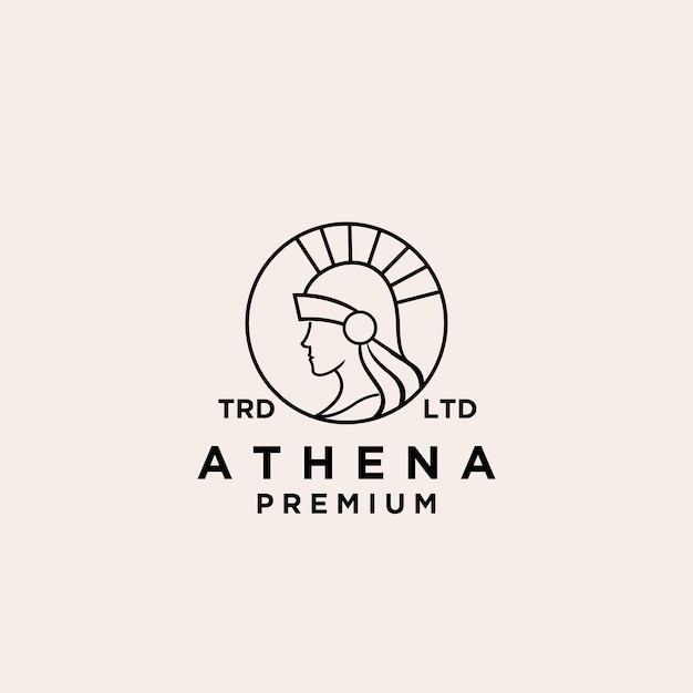 Athena Premium: Iconic Warrior Emblem with Radiant Sun Design | Jiffy ...
